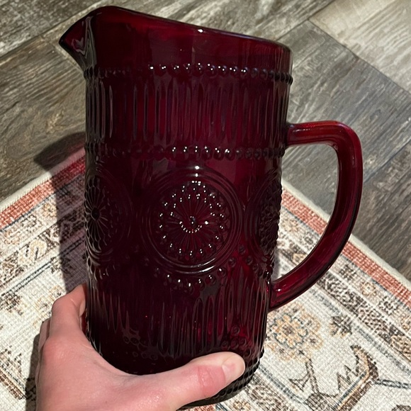 The Pioneer Woman | Dining | The Pioneer Woman Red Glass Pitcher | Poshmark